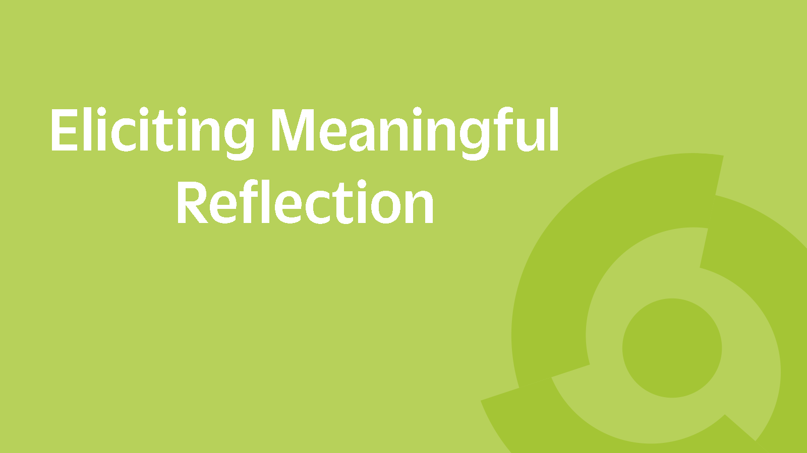 Prompts for Meaningful Reflection | Center for Advancing Teaching and ...
