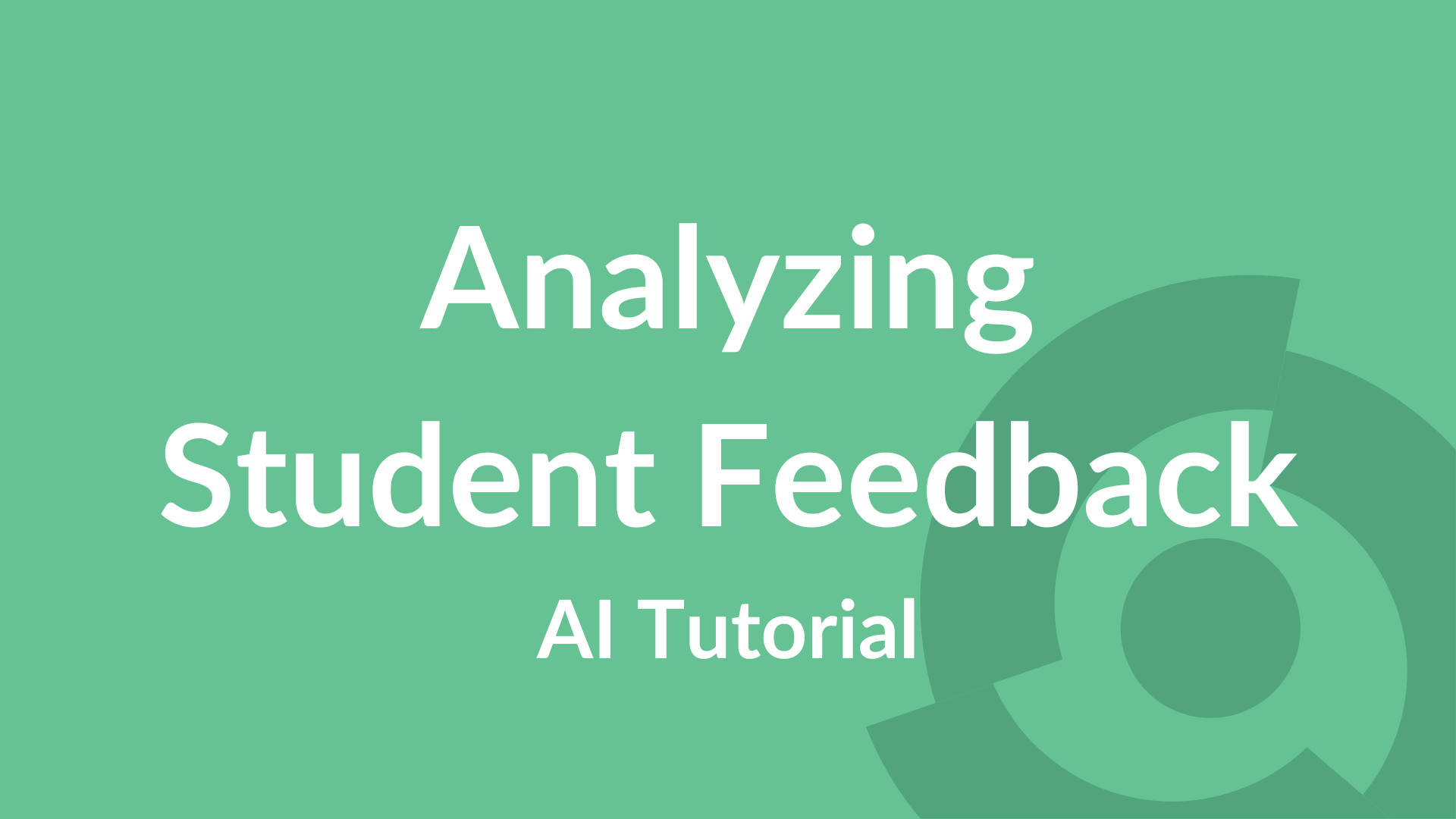 Prompting AI to Help Analyze Student Feedback
